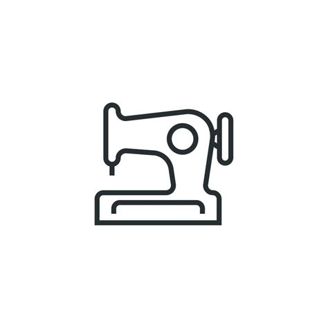 Vector Sign Of Sewing Machine Symbol Is Isolated On A White Background