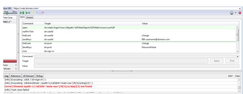 firefox selenium ide login inputs doesn t enable login