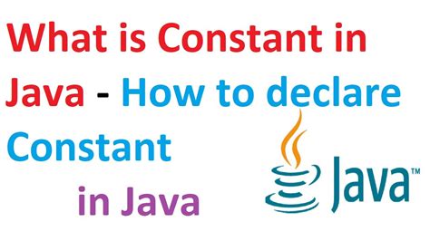 What Is Constant In Java How To Declare Constant In Java Youtube