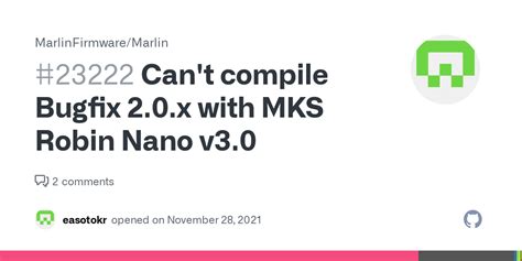 can t compile bugfix 2 0 x with mks robin nano v3 0 · issue 23222