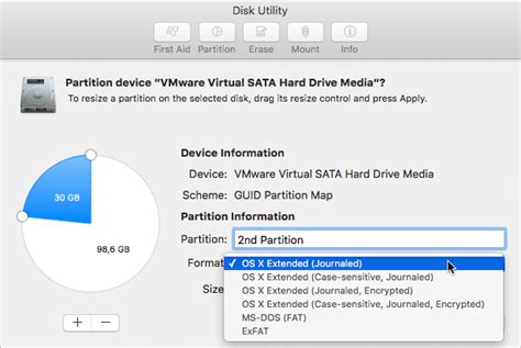 disk utility on mac os x resize and create partitions