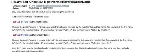 solved 8 11 getnormalreverseordername add two new method