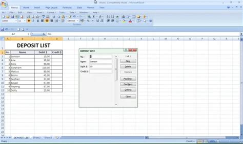 Creating A Form In Excel