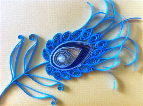 Peacock Quilling Quilled Peacock Feather Quilling Cafe Paper