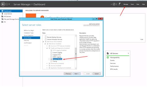 how to access request monitor in iis server manager itecnote