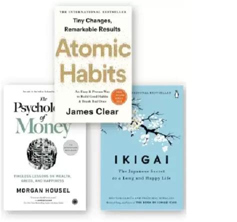 Set Of 3 Books Atomic Habits Ikigai The Psychology Of Money Broché