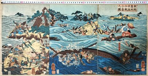 【やや傷や汚れあり】【真作】本物浮世絵木版画 歌川国芳「頼朝奥州平泉合戦水責之図」武者絵 戦争絵 大判 錦絵 三枚続き 保存良いの落札情報詳細