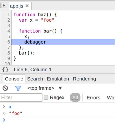 javascript why does chrome debugger think closed local variable is