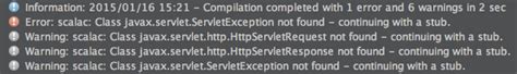 java intellij idea error scalac class rvlet