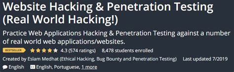 udemy website hacking and penetration testing real world hacking