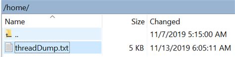 thread dump generation unix server linux server windows server