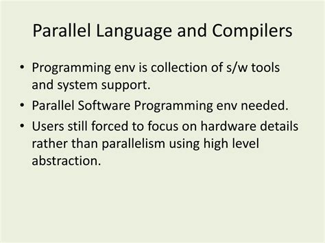 ppt parallel programming models languages and compilers powerpoint