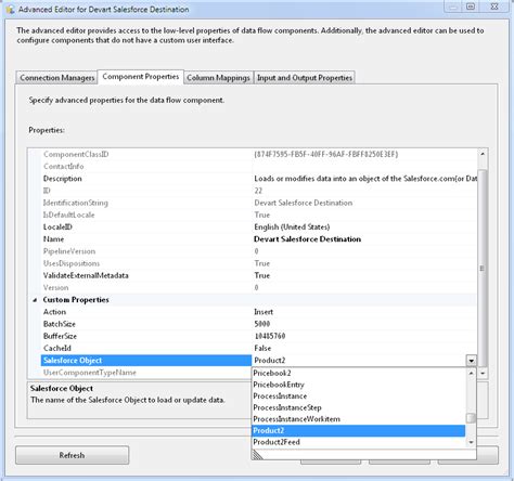sql server using ssis to import csv file into salesforce online