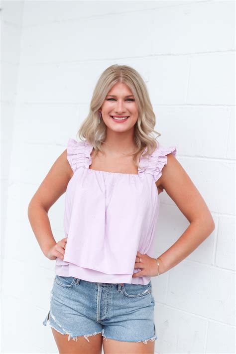 Ruffle Strap Top Mannerbeauty
