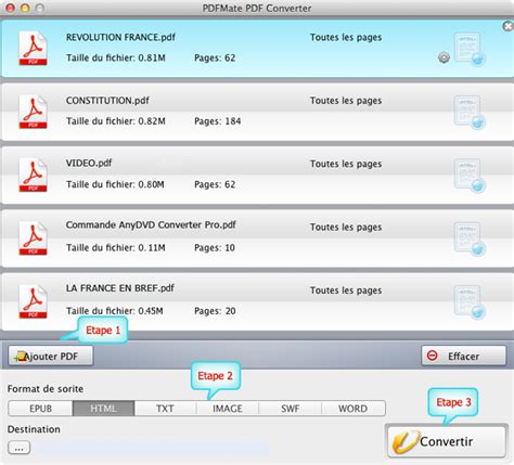 tutoriel convertir pdf en word epub texte image html et swf avec