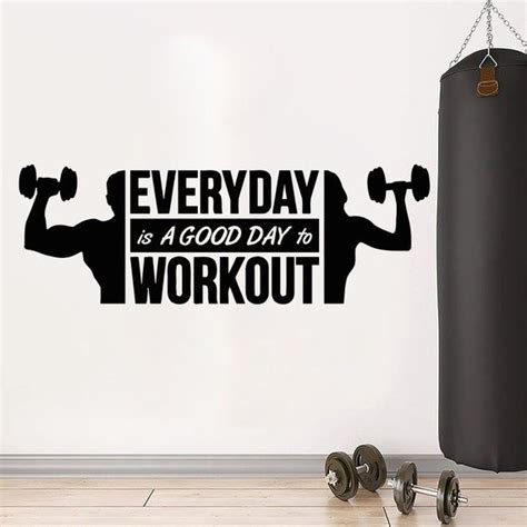 Fitness Decor Art Quotes Gym Stickers Fitness Wall Art Ts Etsy