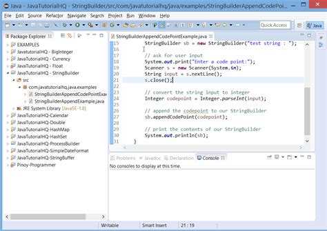java stringbuilder appendcodepoint method example