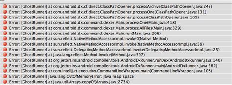 android running a robolectric test from intellij causes outofmemory