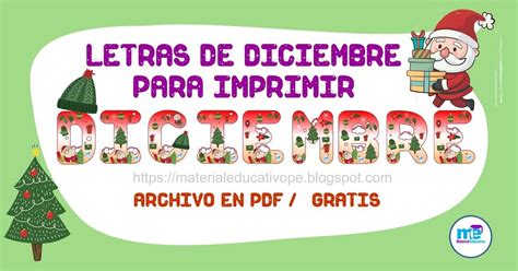 Letras De Diciembre Para Imprimir Descargar Gratis Con Imágenes