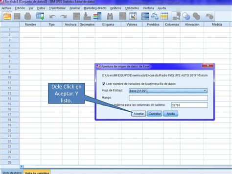 tu spss importar archivo de excel a spss