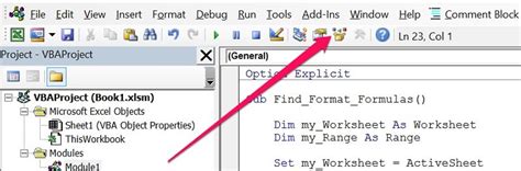 excel vba object properties work with and get available properties