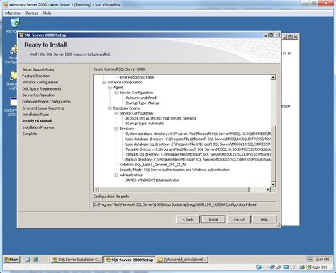 installing sql server express 2008 on windows server 2003 · james skemp