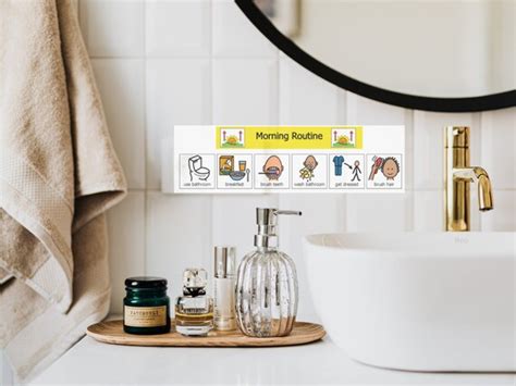 Morning Routine Visual Schedule Boardmaker Digital Download Etsy Uk