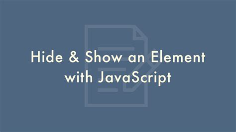 hide and show an element with javascript plantpot