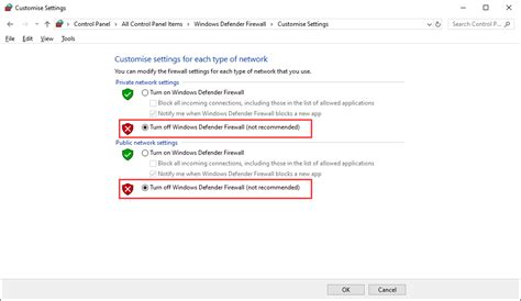 how to disable and enable windows defender firewall