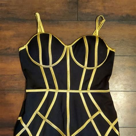 Agaci Dresses Nwt Sexy Black And Gold Agaci Dress Poshmark