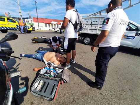 Choque Entre Motociclista Y Camioneta Deja Una Persona Lesionada