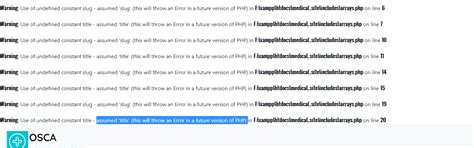 html use of undefined constant name assumed title this will throw