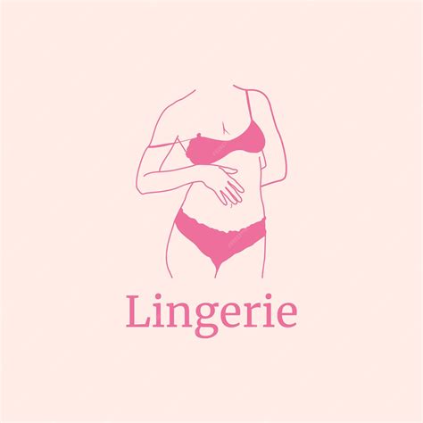 Dessous Bh Sexy Frauen Bikini Logo Design Symbol Vektor Premium Vektor