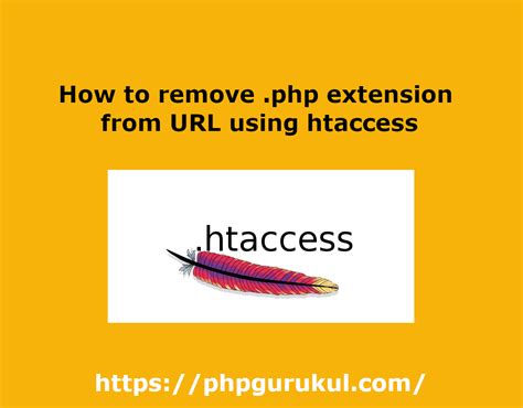 how to remove php extension from url using htaccess