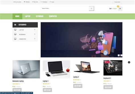 responsive ecommerce website in php mysql with source code