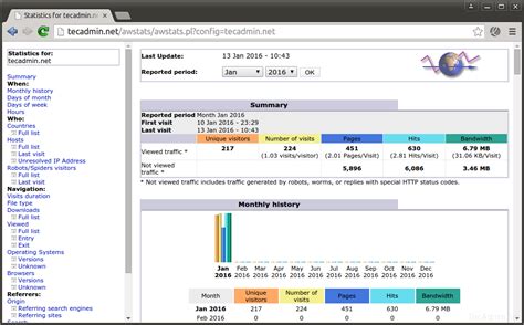 install awstats apache log analyzer on ubuntu debian and mint