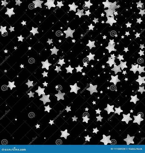 Silver Star Confetti Stock Vector Illustration Of Celebration 111500538