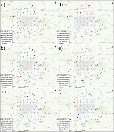 Local Morans I Cluster Maps Showing High High Low Low Low High And