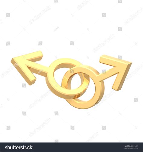 Gold Gay Sex Symbol Computer Generated Stock Illustration 26229625