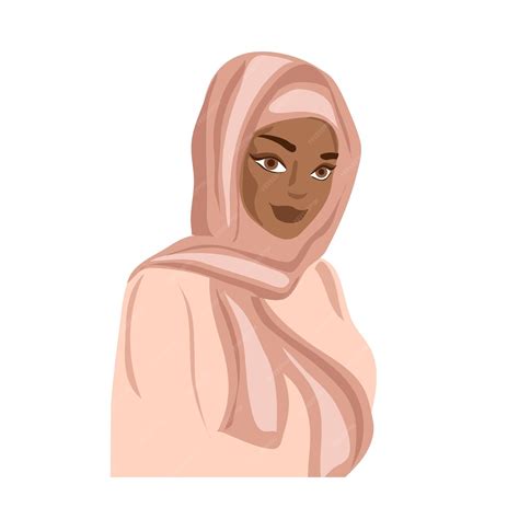 Muzułmańska Kobieta W Hidżabie Portret Młodej Dziewczyny Arabskiej W