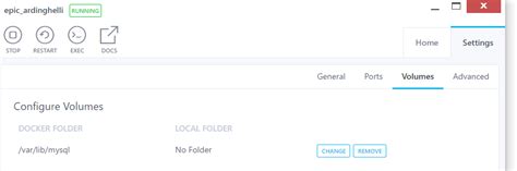 mysql how am i supposed to access a named volume from