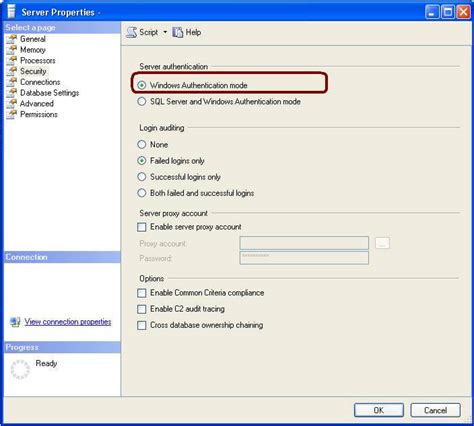 how to check sql server authentication mode using t sql and ssms