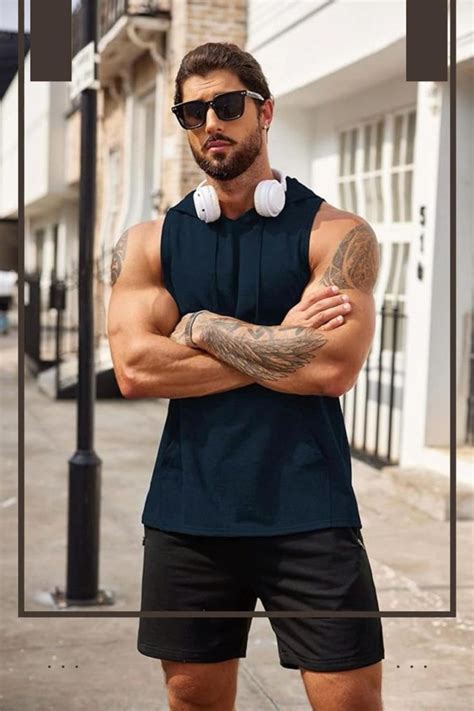 Coofandy Mens Workout Hooded Tank Tops Bodybuilding Muscle Cut Off T