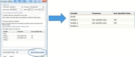 missing data handling examples solver