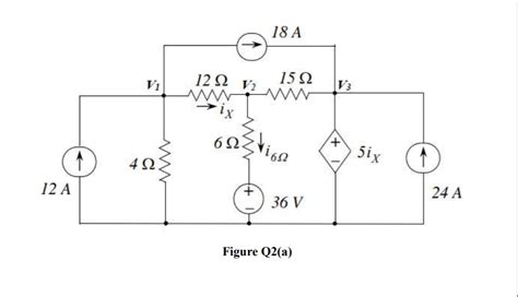 q2 a evaluate the node voltages v1 v2 and v3 for
