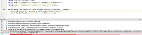 spring jparepository and crudrepository error stack