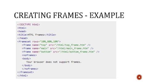html frameset and inline frame