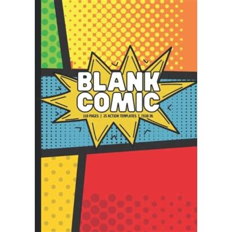 Blank Comic Create And Draw Your Own Comics 25 Action Templates