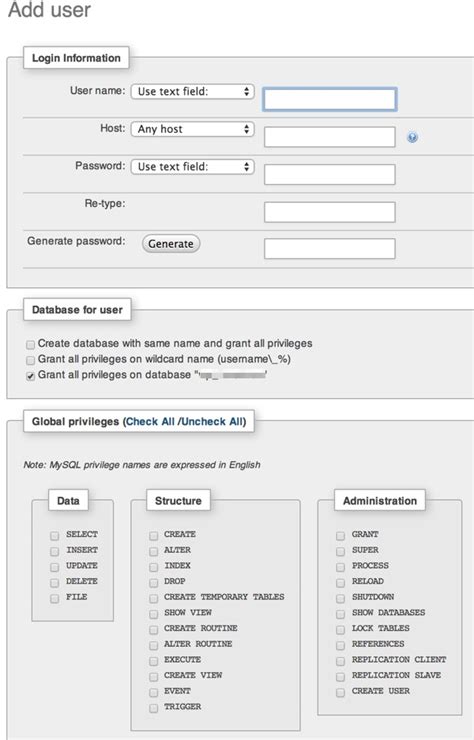 installing and using phpmyadmin for web development