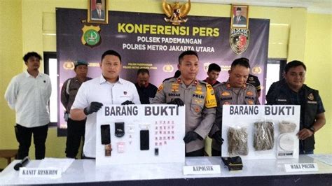 12 Hari Operasi Polsek Pademangan Bekuk 3 Pengedar Narkoba Dari Kos